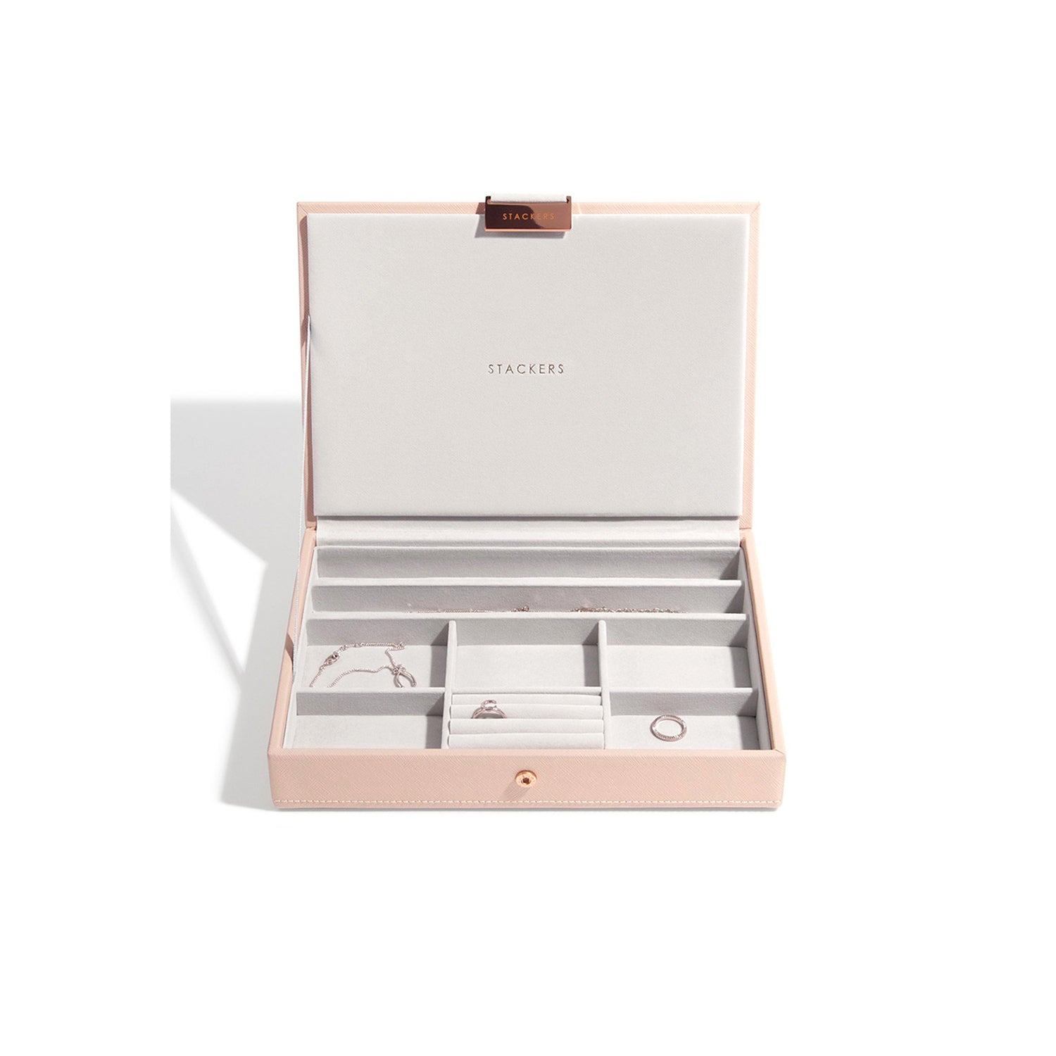 Stackers Medium Jewellery Box Lid, Blush & Rose Gold - McElhinneys
