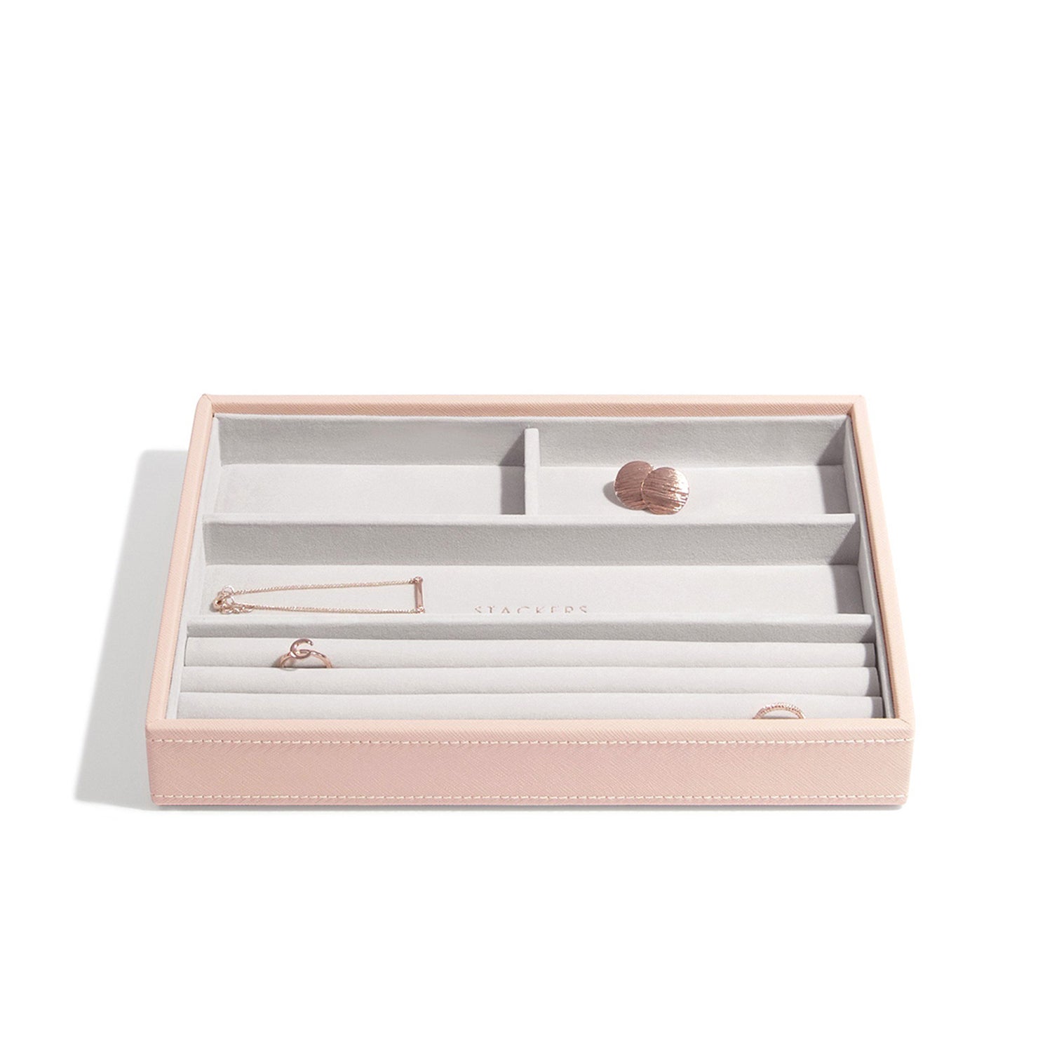 Stackers Medium Ring & Bracelet Layer, Blush Pink - McElhinneys