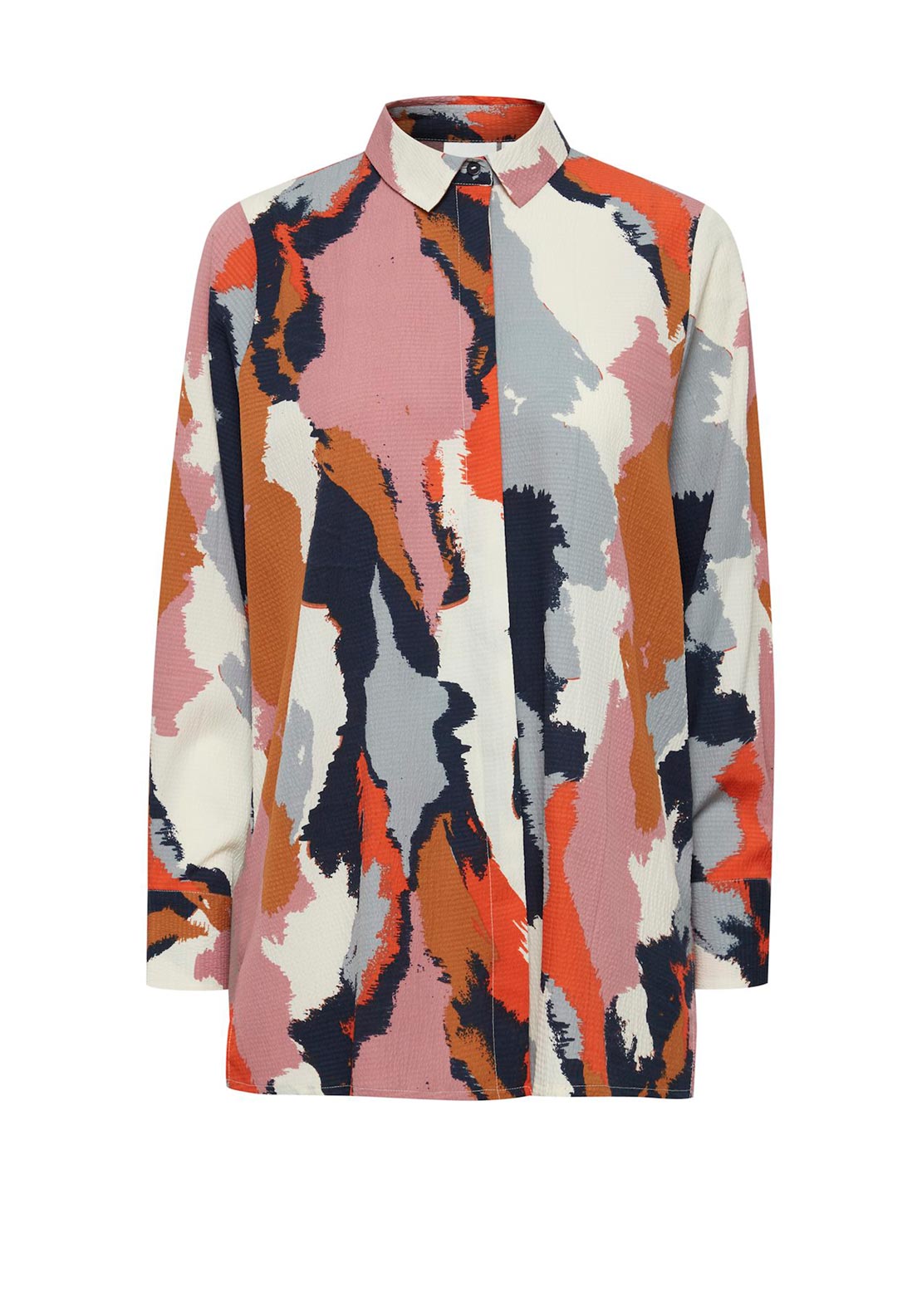 Ichi Abstract Print Long Sleeved Shirt, Multi - McElhinneys