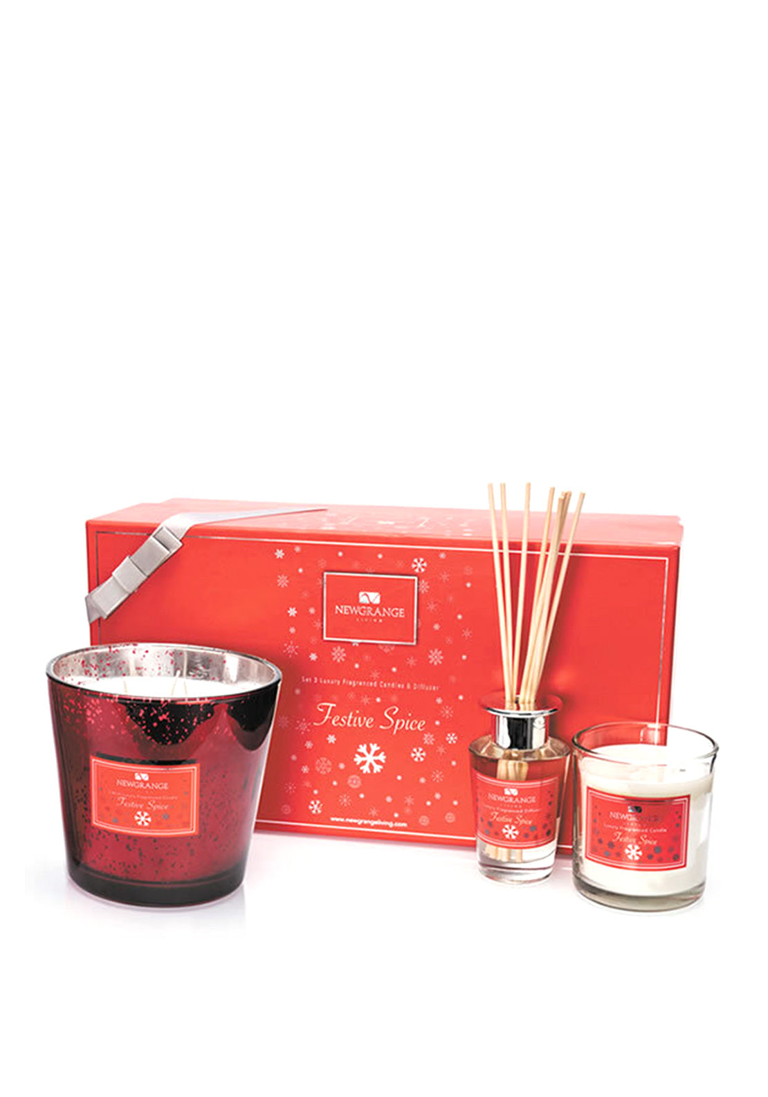 Newgrange Festive Spice Luxury Candle & Diffuser 3 Piece Set - McElhinneys