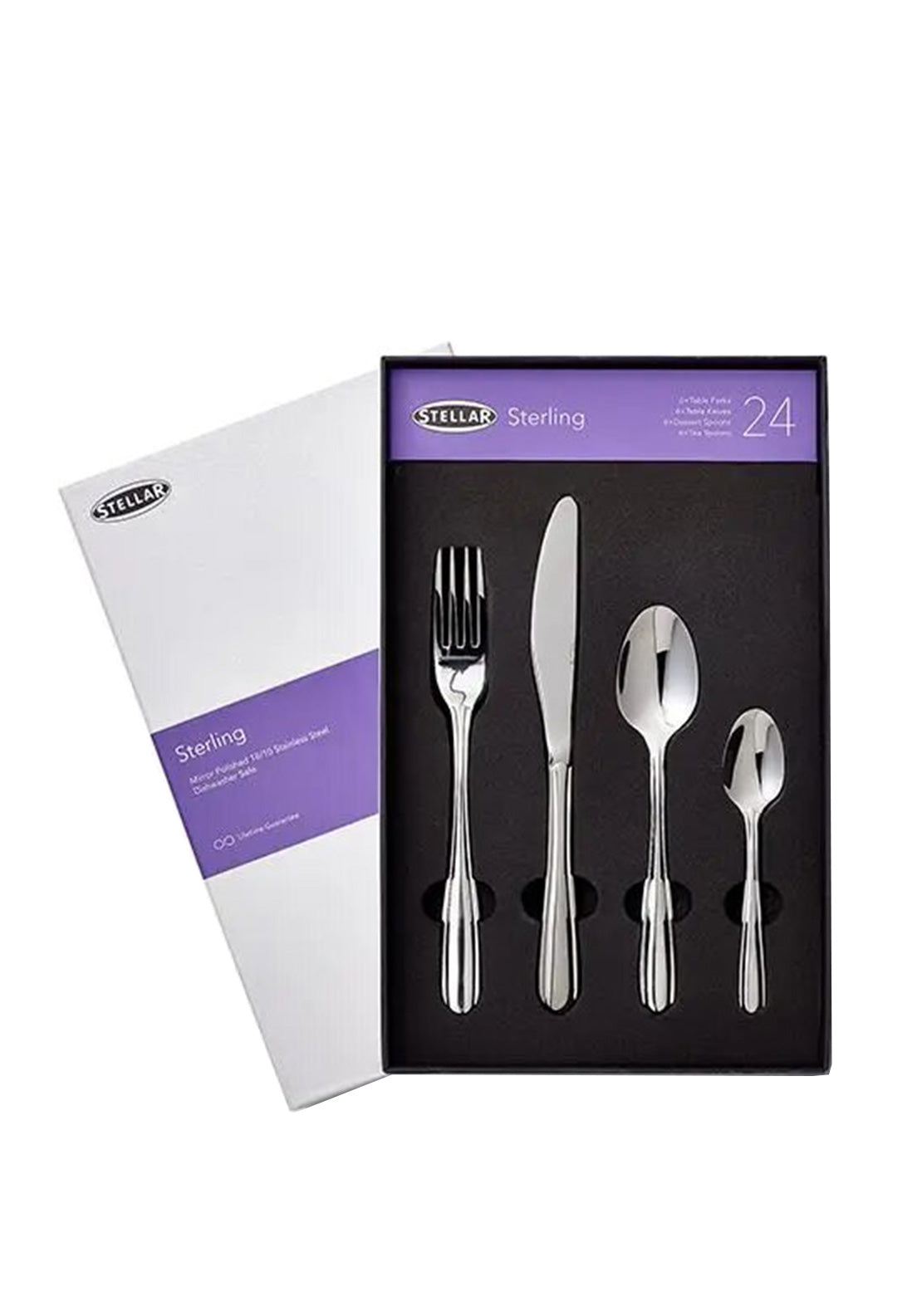 Stellar Sterling 24-Piece Cutlery Set - McElhinneys