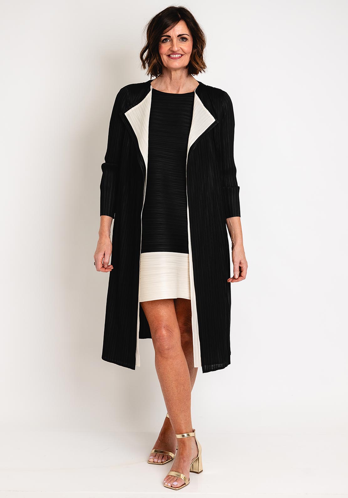 Thanny Pleated Waterfall Jacket, Black - McElhinneys