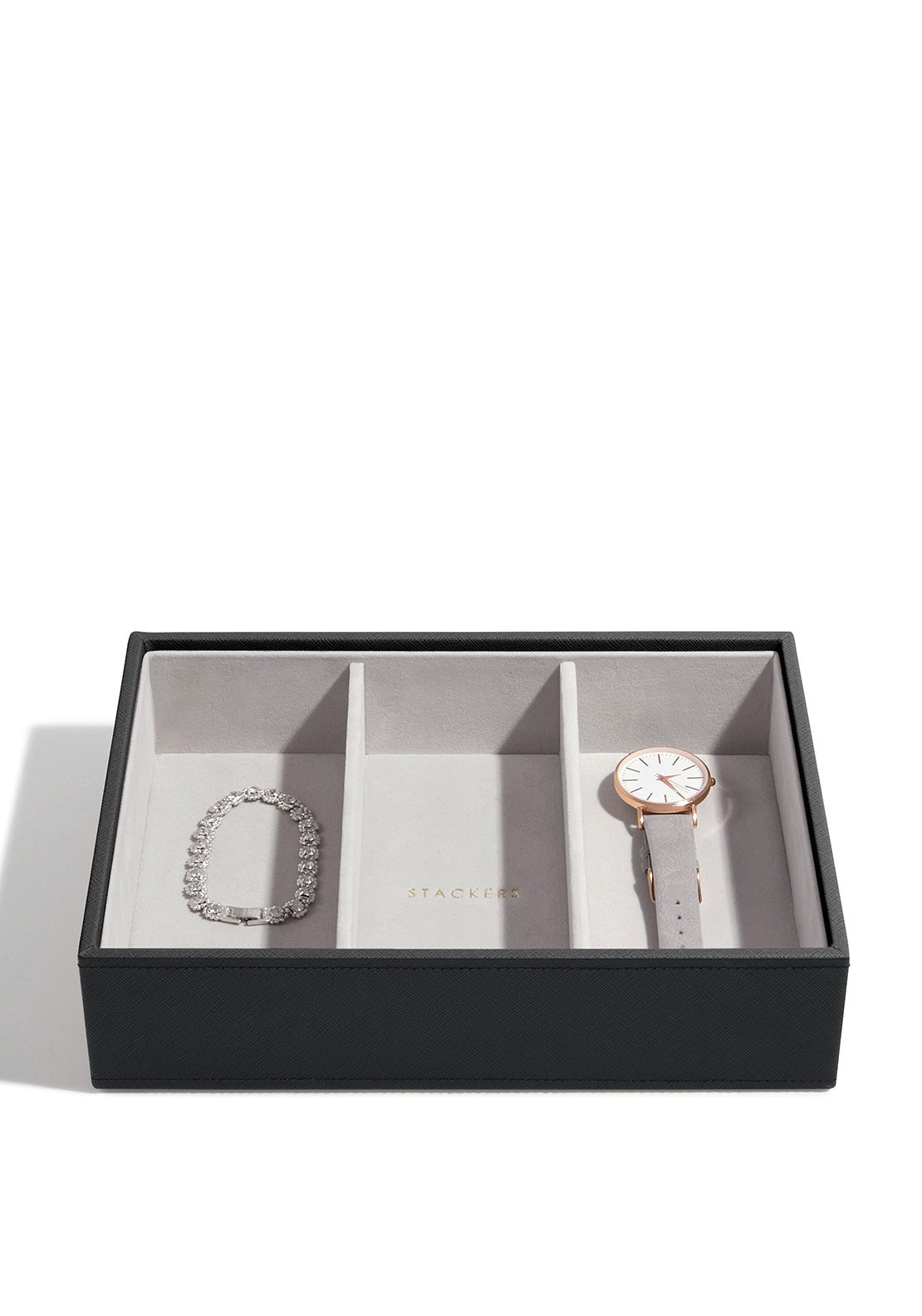 Stackers Medium Watch Accessory Layer, Black - McElhinneys