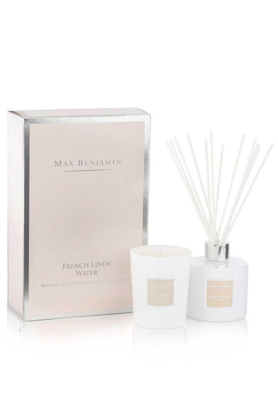 Max Benjamin French Linen Water Wax Candle & Fragrance Diffuser Gift S - McElhinneys
