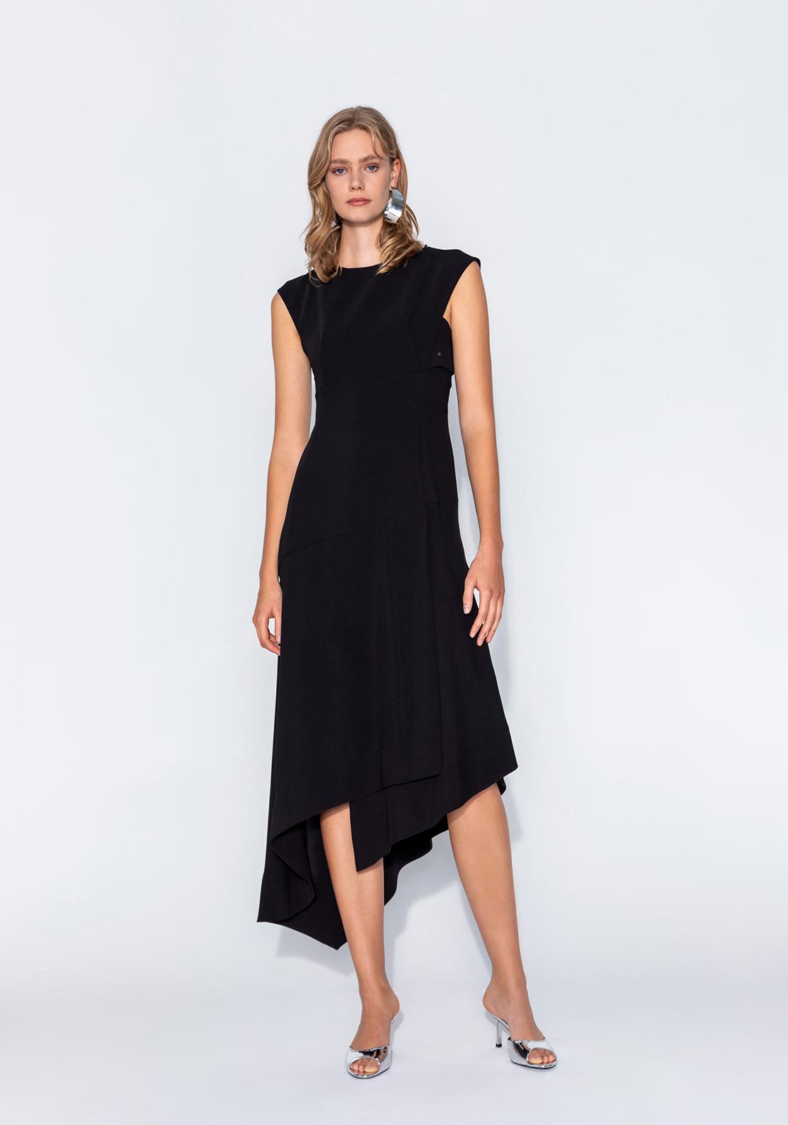 Kameya Studded Cross Over Back Maxi Dress, Black - McElhinneys