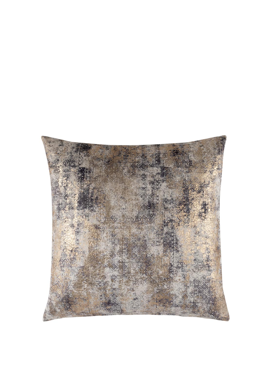 Scatter Box Liora Metallic Cushion 50x50cm, Black & Gold - McElhinneys