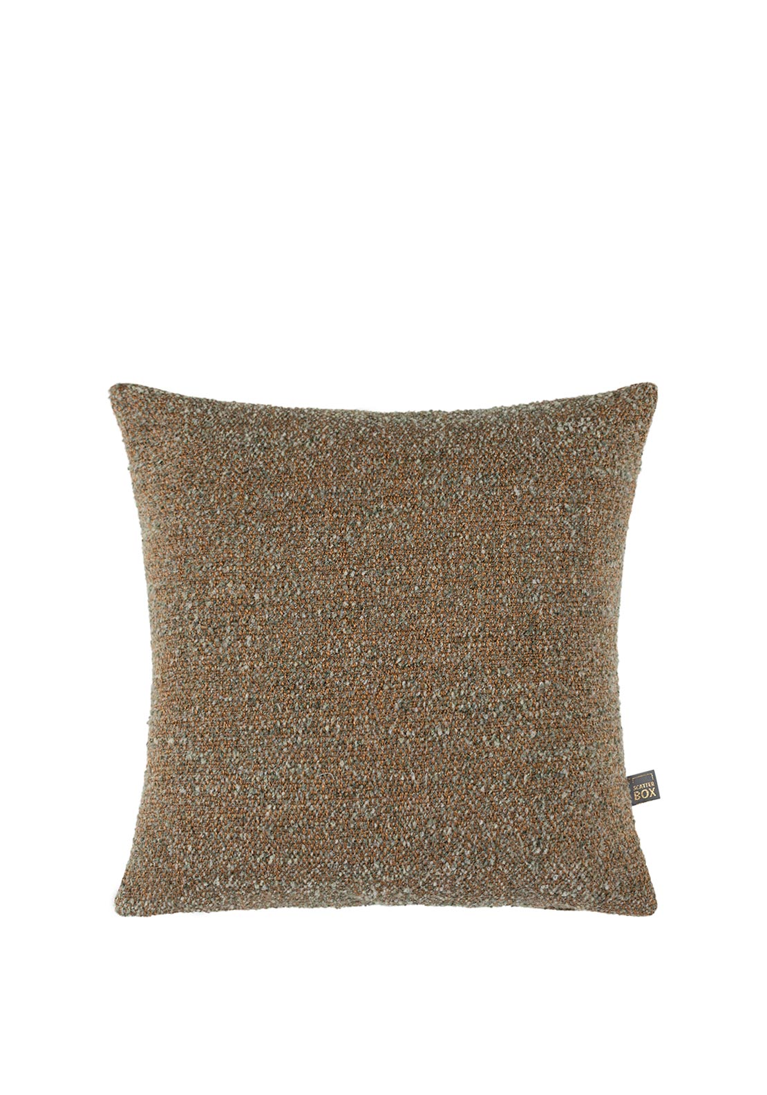Scatter Box Zari Cushion 45x45cm, Green & Copper - McElhinneys