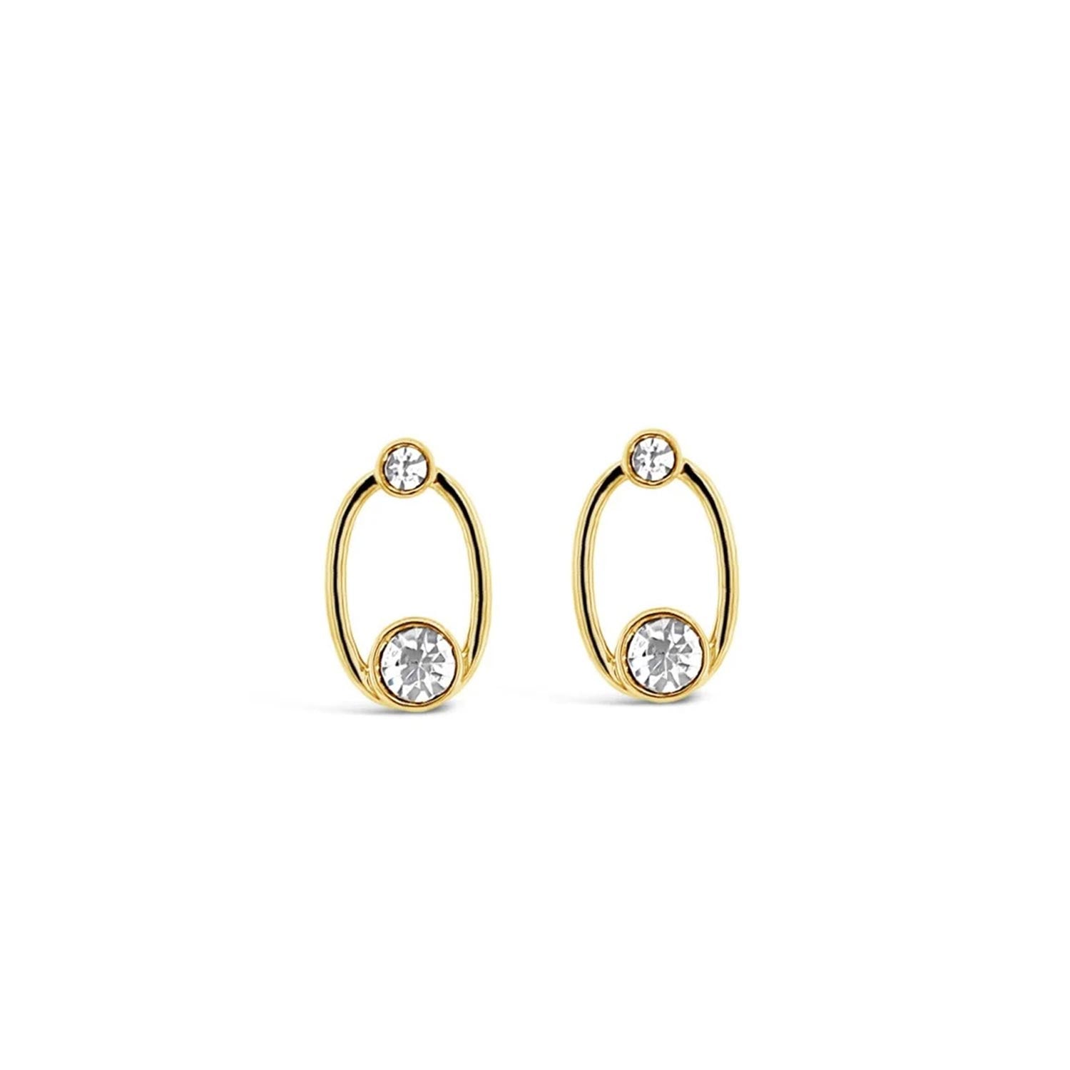 Absolute CZ Loop Earrings, Gold - McElhinneys