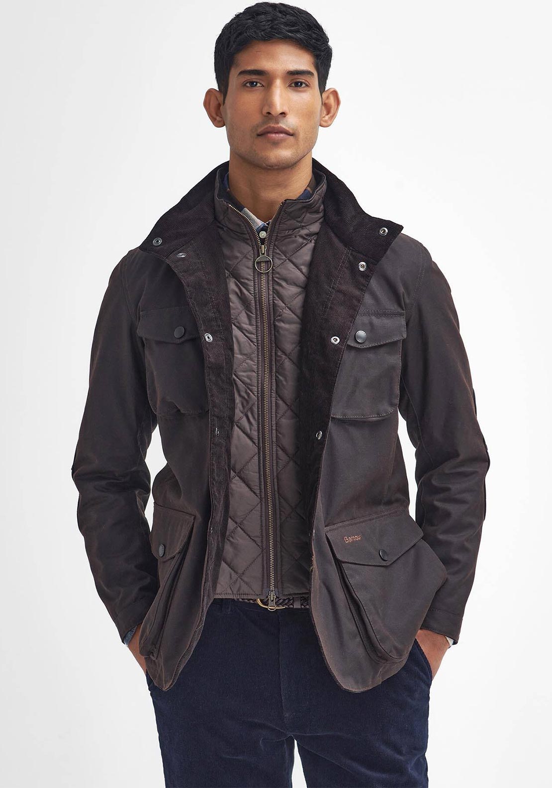 Barbour Men’s Ogston Dual Layer Jacket, Rustic Brown - McElhinneys