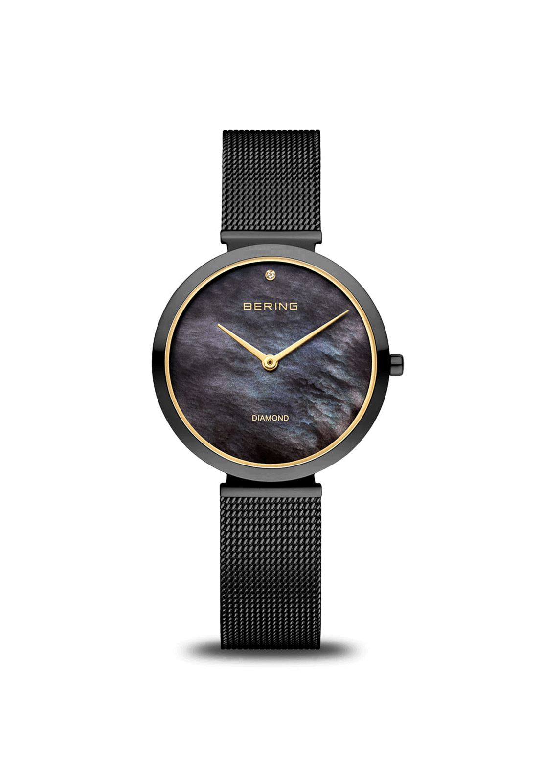 Bering Ladies Classic Watch, Polished Black - McElhinneys