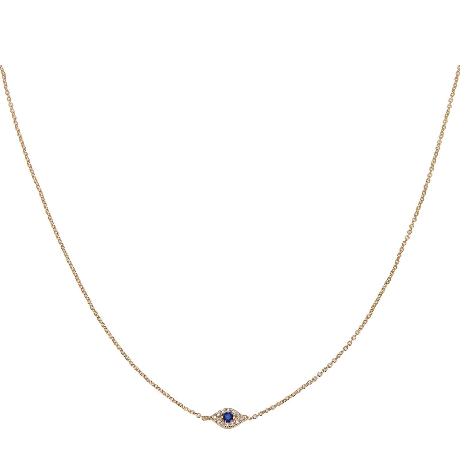 Betty and Biddy Petite Evil Eye Necklace, Gold - McElhinneys
