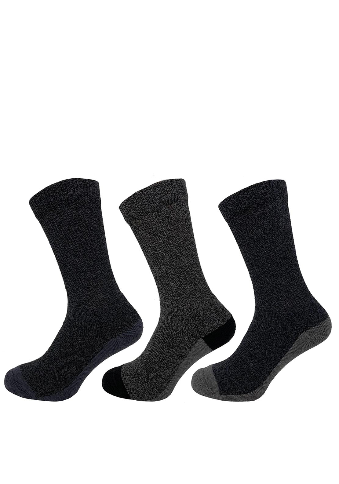 Bramble 3 Pair All Terrain Socks, Charcoal Multi UK6-11 - McElhinneys