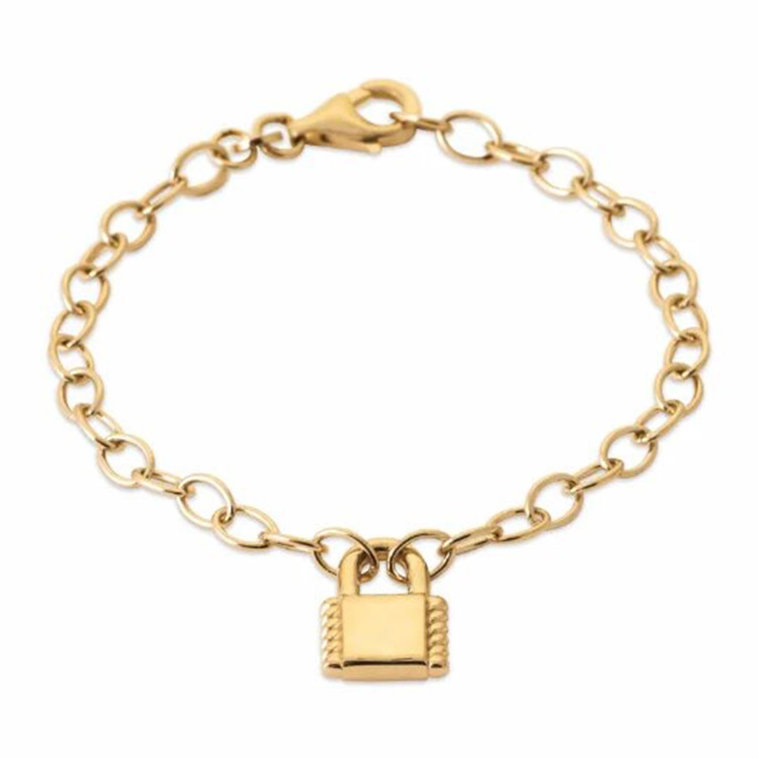 Burren Jewellery Lock Down Bracelet, Gold - McElhinneys