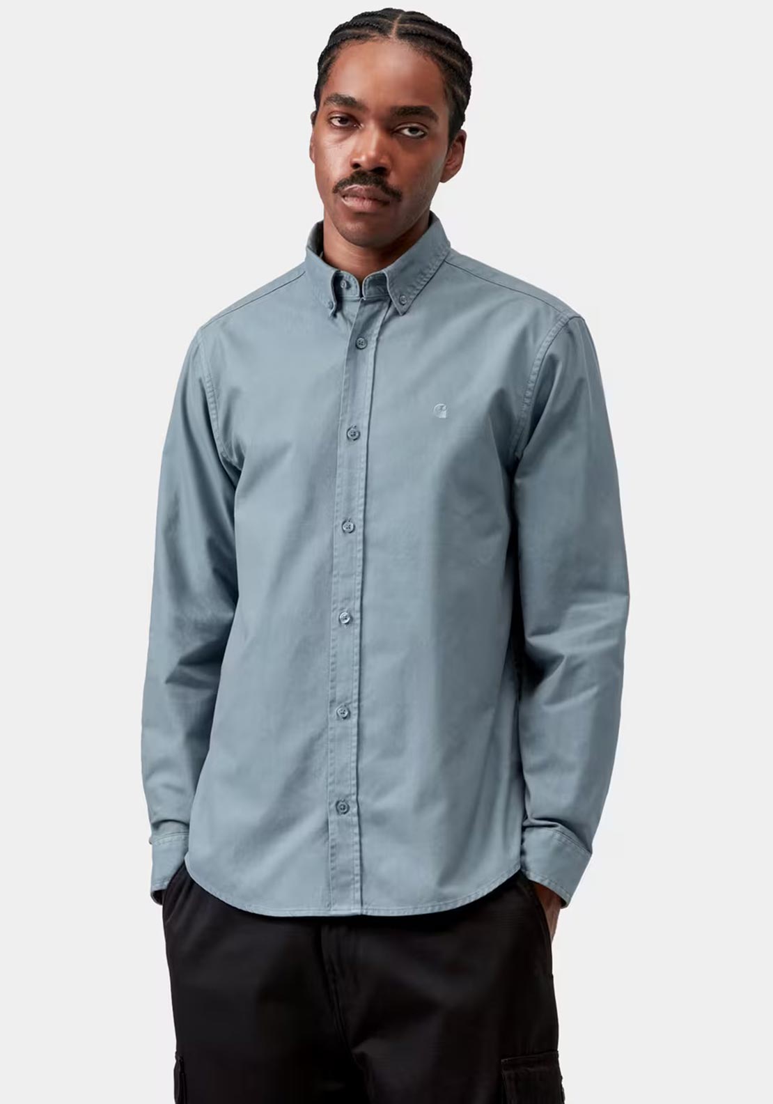 Carhartt WIP Bolton Oxford Shirt, Velvet Blue - McElhinneys