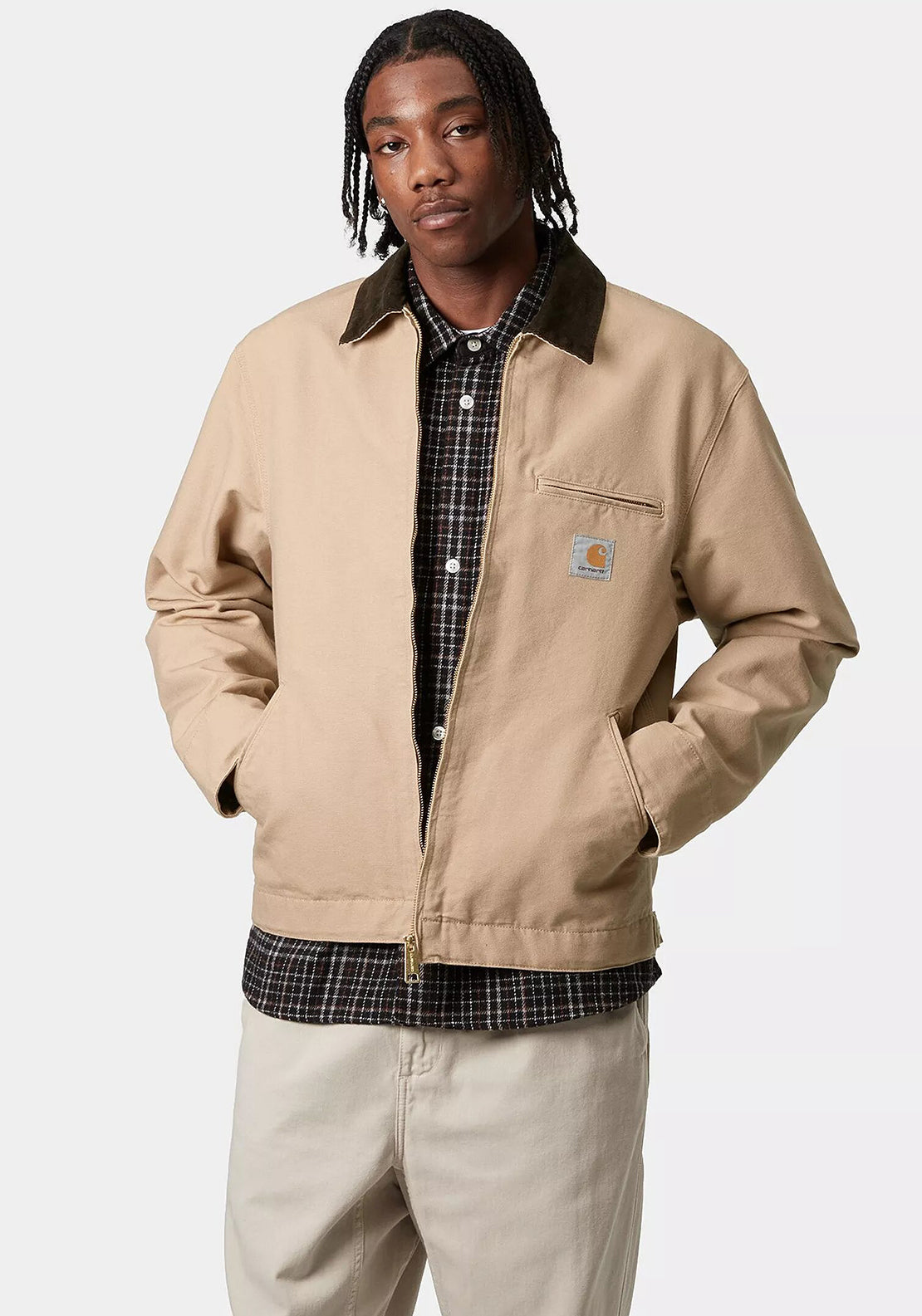 Carhartt WIP Detroit Summer Jacket, Dusty H Brown - McElhinneys