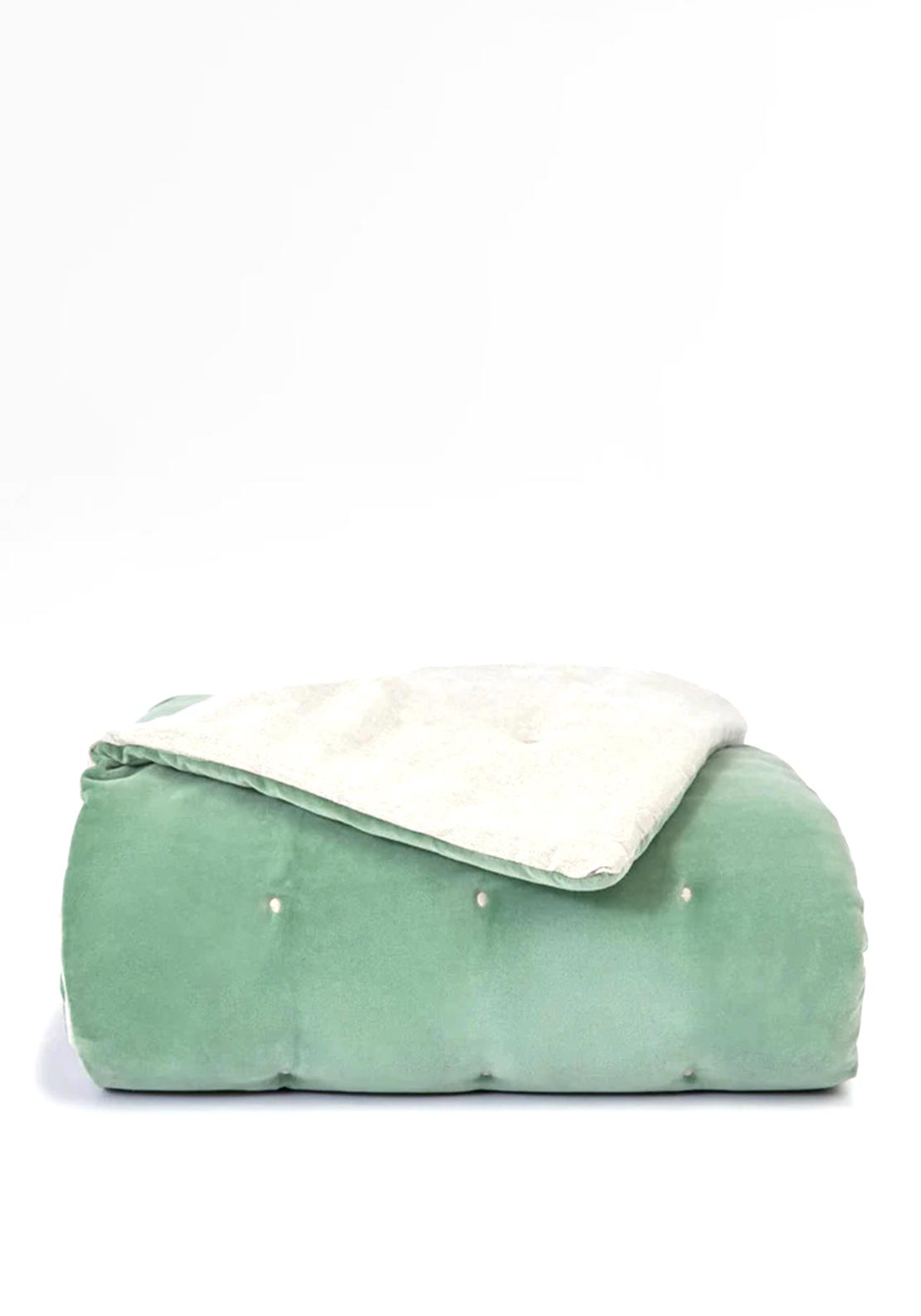 Christy Jaipur Velvet 140x200cm Throw, Jade Green - McElhinneys