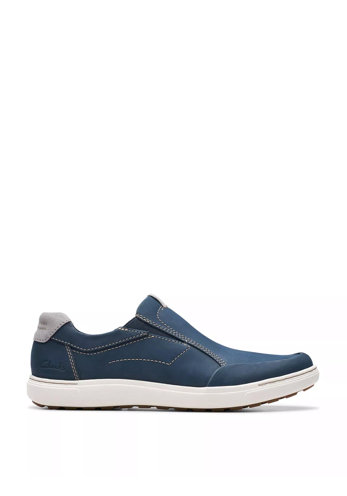 Clarks Mapstone Step Slip-On Shoes, Navy - McElhinneys