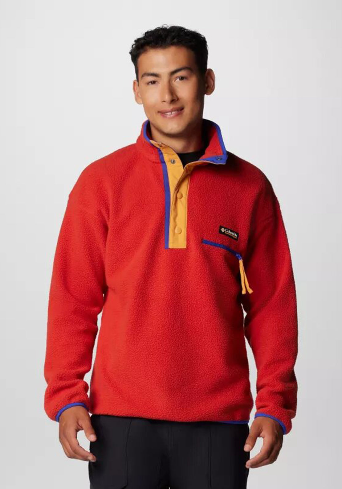 Columbia Men’s Helvetia Streetwear Half Snap Fleece, Red - McElhinneys