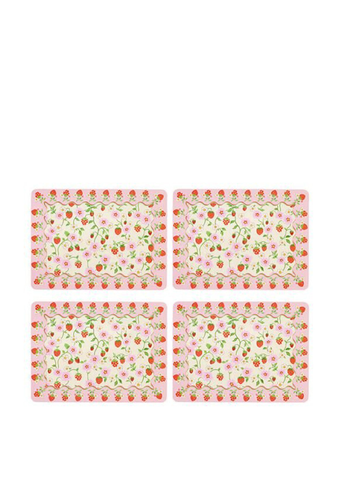 Cath Kidston Strawberry Print Placemats, Set of 4 - McElhinneys