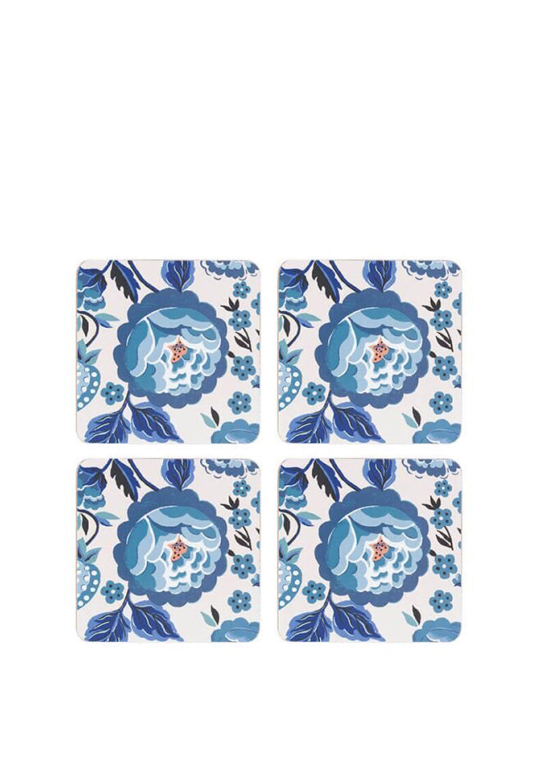 Cath Kidston Strawberry Garden Print Coasters, Set of 4 - McElhinneys