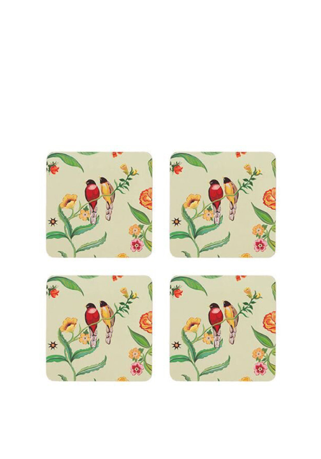 Cath Kidston Summer Bird Print Coasters, Set of 4 - McElhinneys