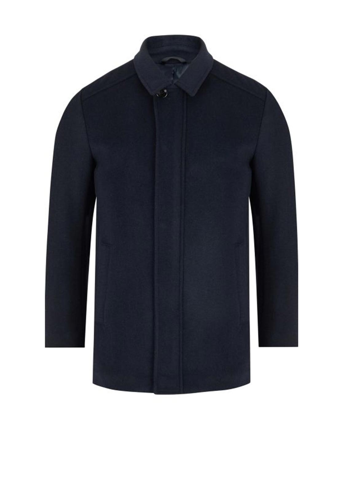 Daniel Grahame Brogan Wool Rich Overcoat, Navy - McElhinneys