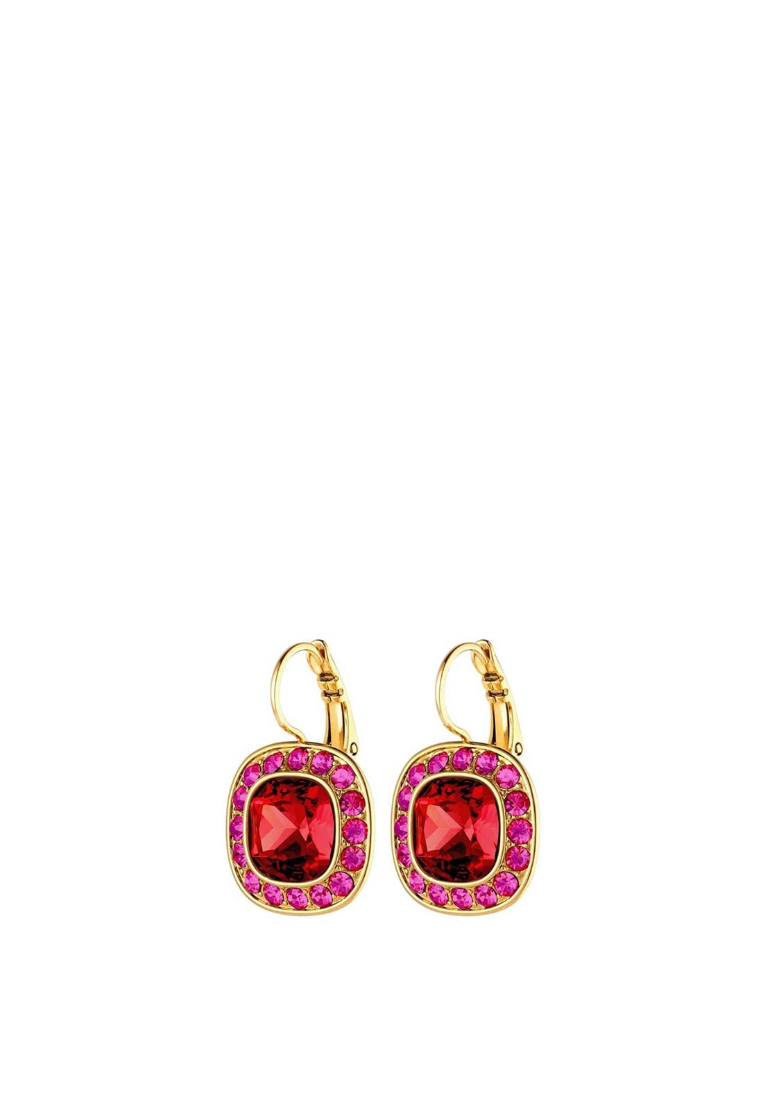 Dyrberg/Kern Celin Hook Earrings, Gold & Red - McElhinneys