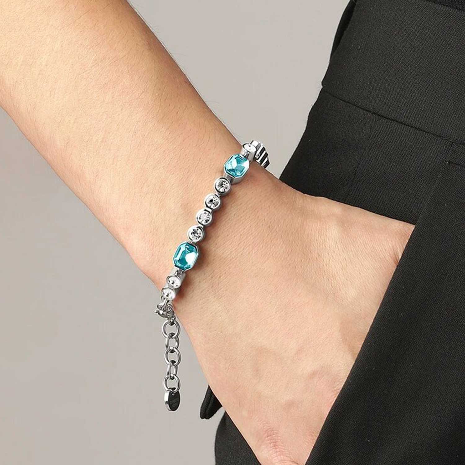 Dyrberg/Kern Grivna Bracelet, Blue & Silver - McElhinneys