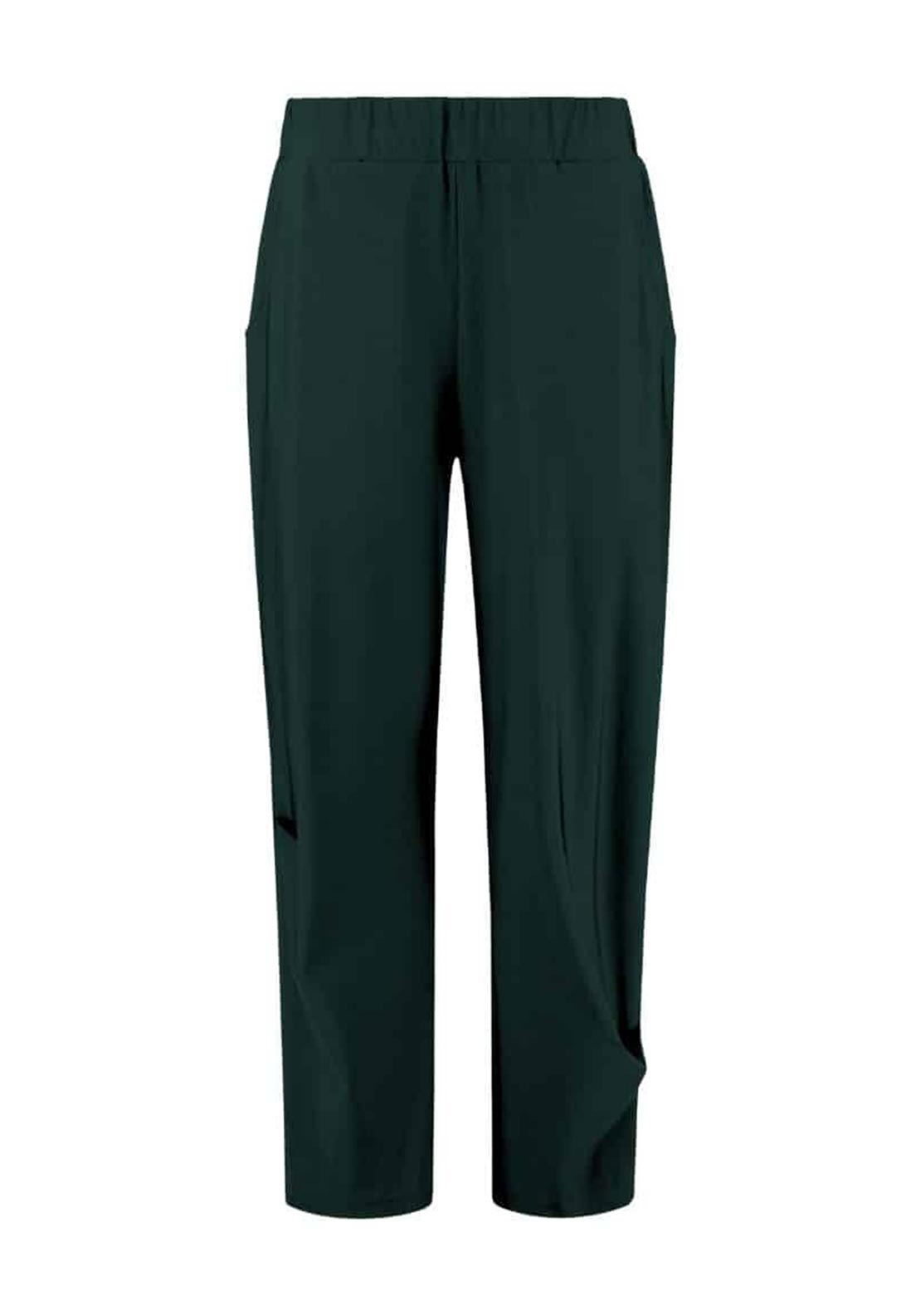 Elsewhere Antonella Slim Leg Trousers, Midnight Green - McElhinneys