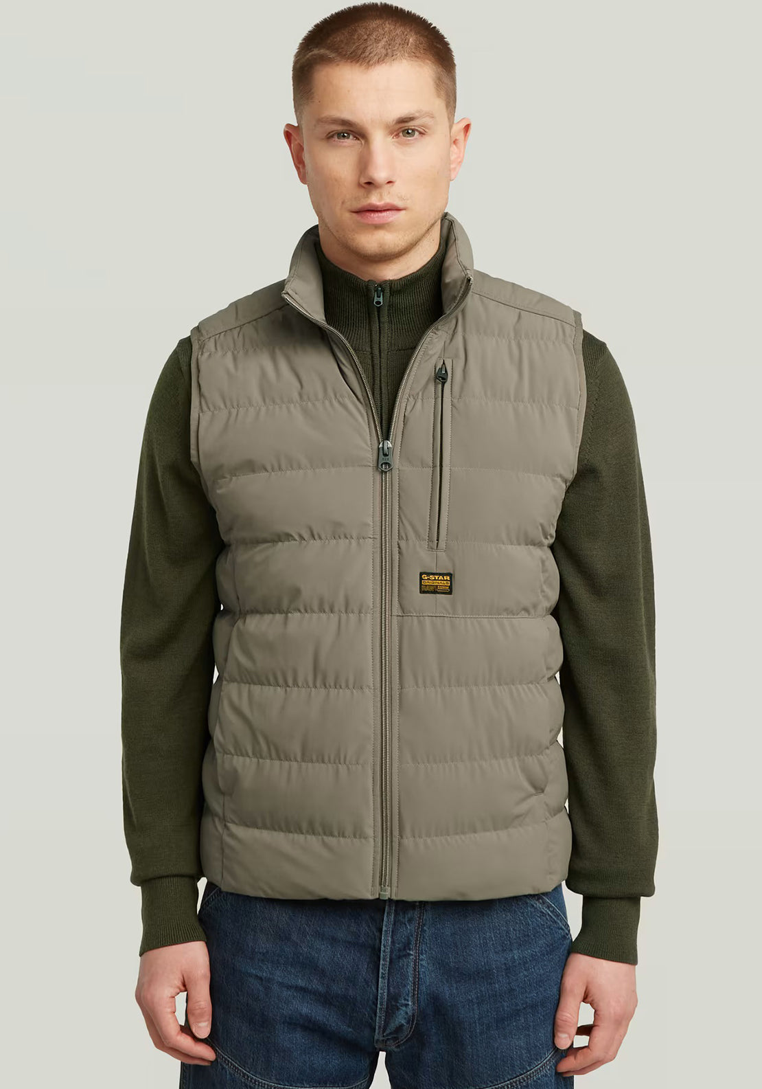G-Star Raw Foundation Liner Gilet, Greige - McElhinneys