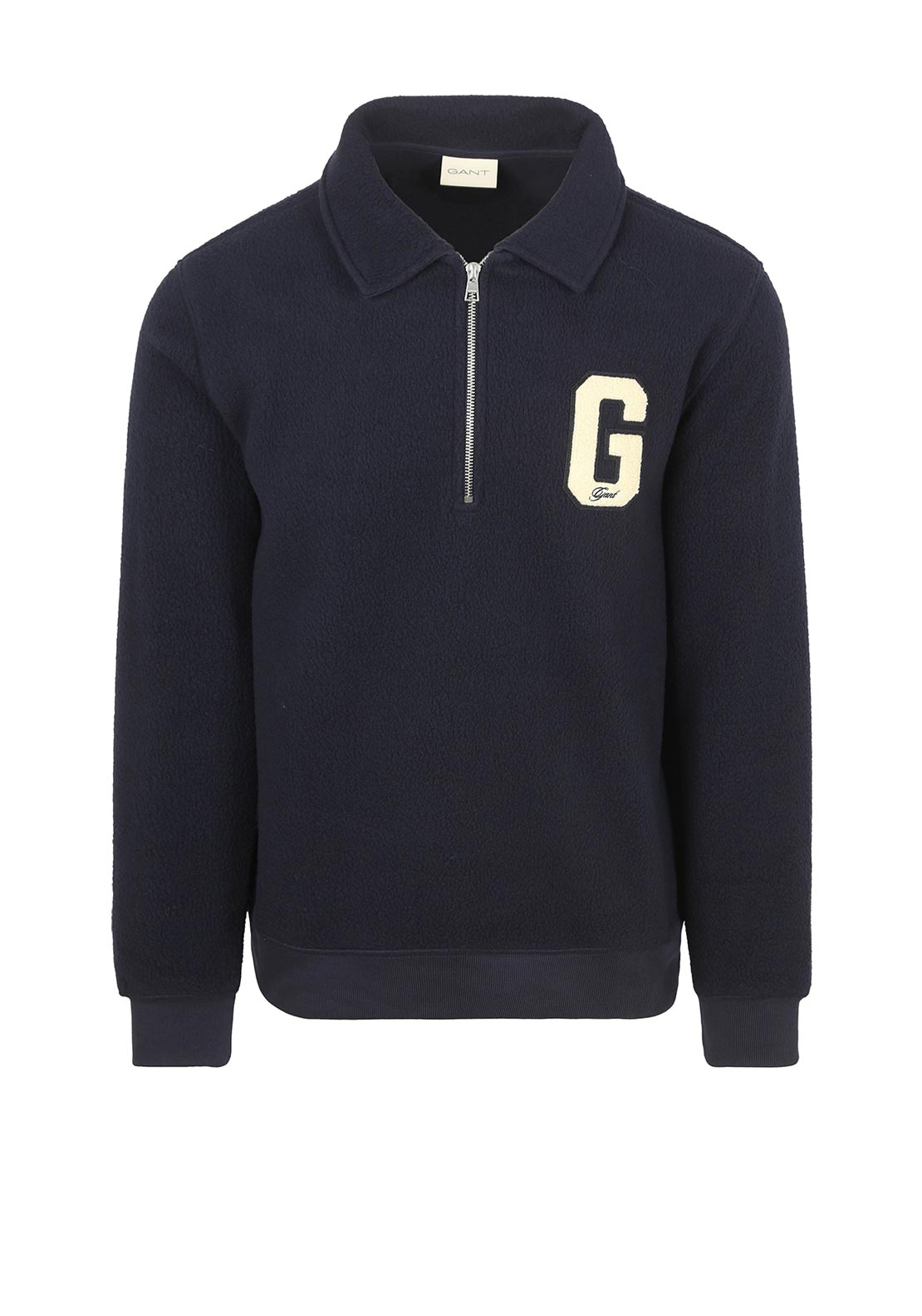 Gant G Badge Half Zip Fleece, Navy - McElhinneys