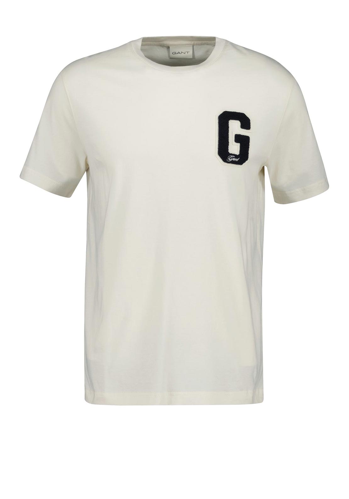 Gant G Badge Shield T-Shirt, Cream - McElhinneys