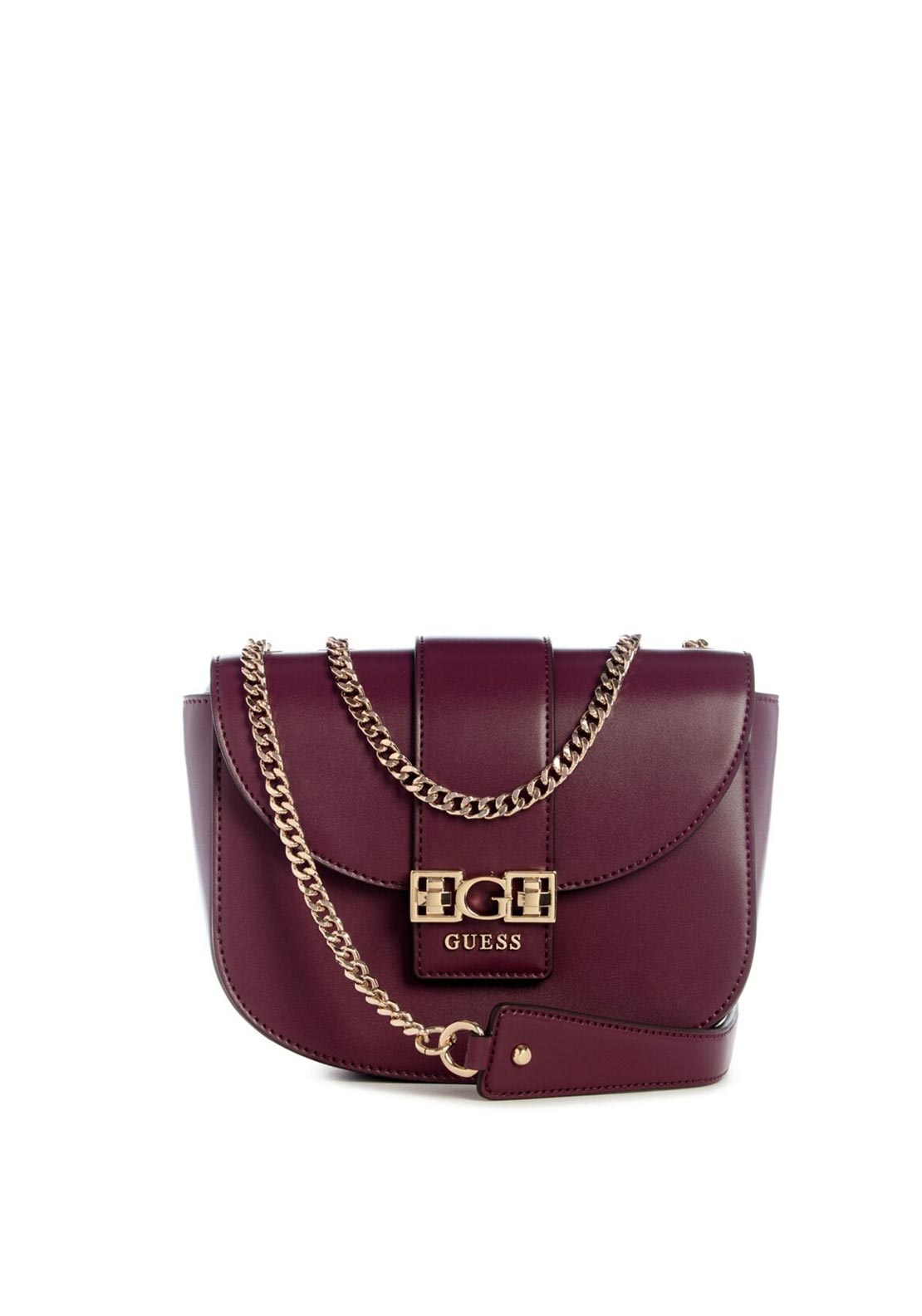 Guess Jane Convertible Crossbody Bag, Wine - McElhinneys