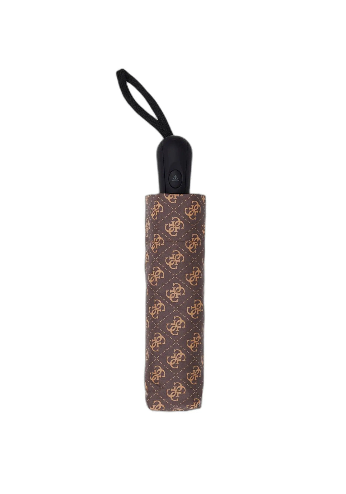 Guess Mini Open Close Logo Umbrella, Taupe - McElhinneys