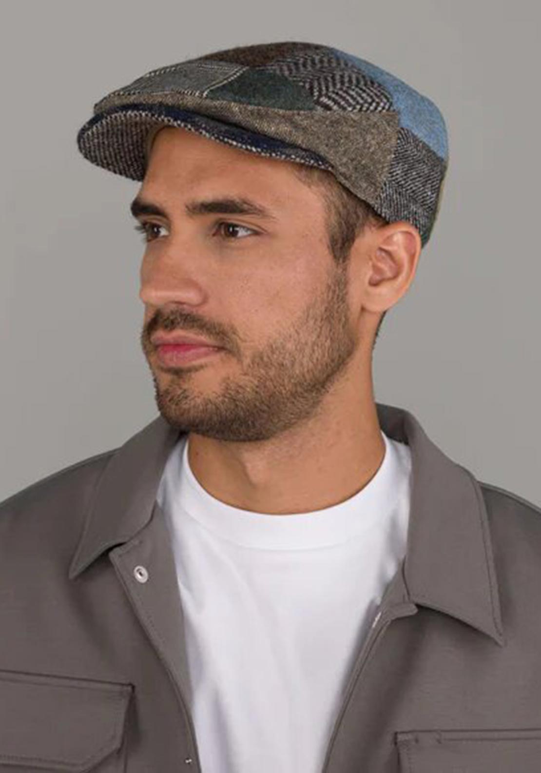 Hanna Hats Vintage Patchwork Tweed Cap, Multi - McElhinneys