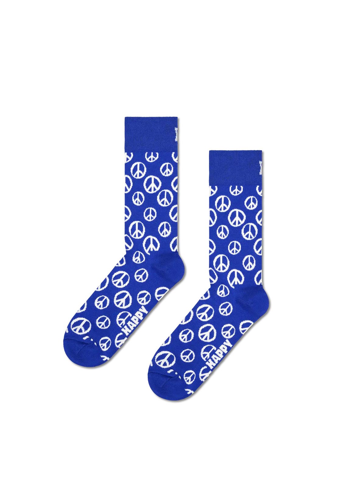 Happy Socks Peace Socks, Blue UK 7.5-11.5 - McElhinneys