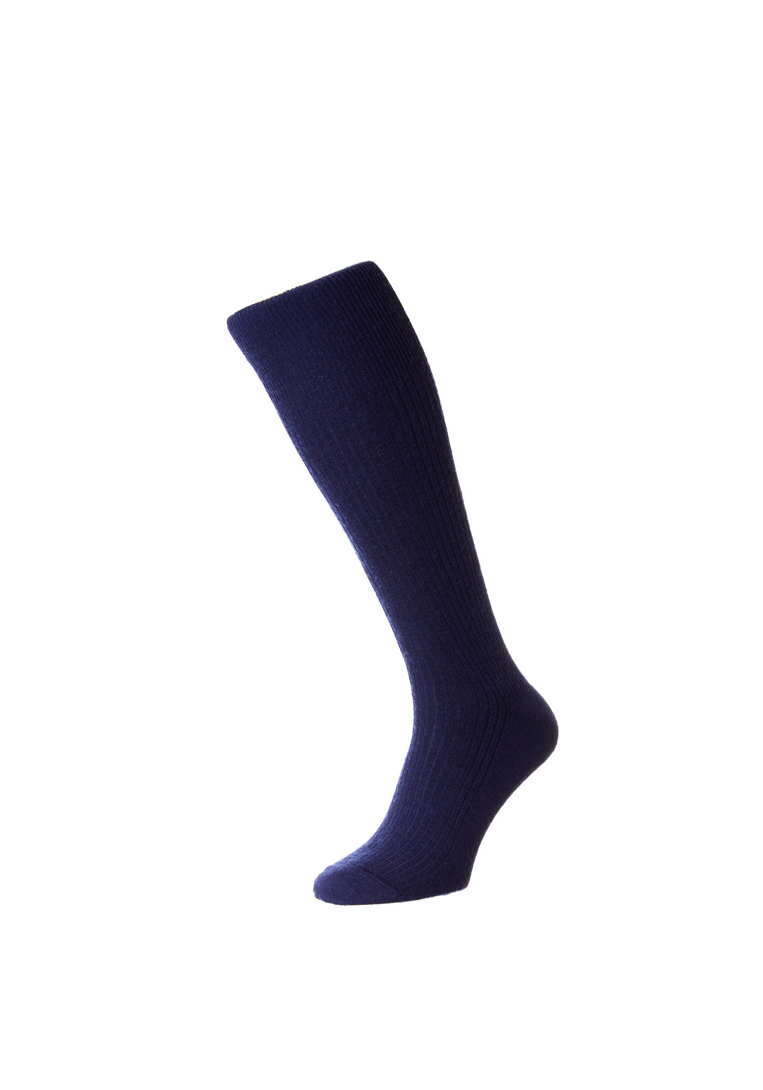 HJ Hall Immaculate Half Hose Wool Rich Socks, Navy - McElhinneys