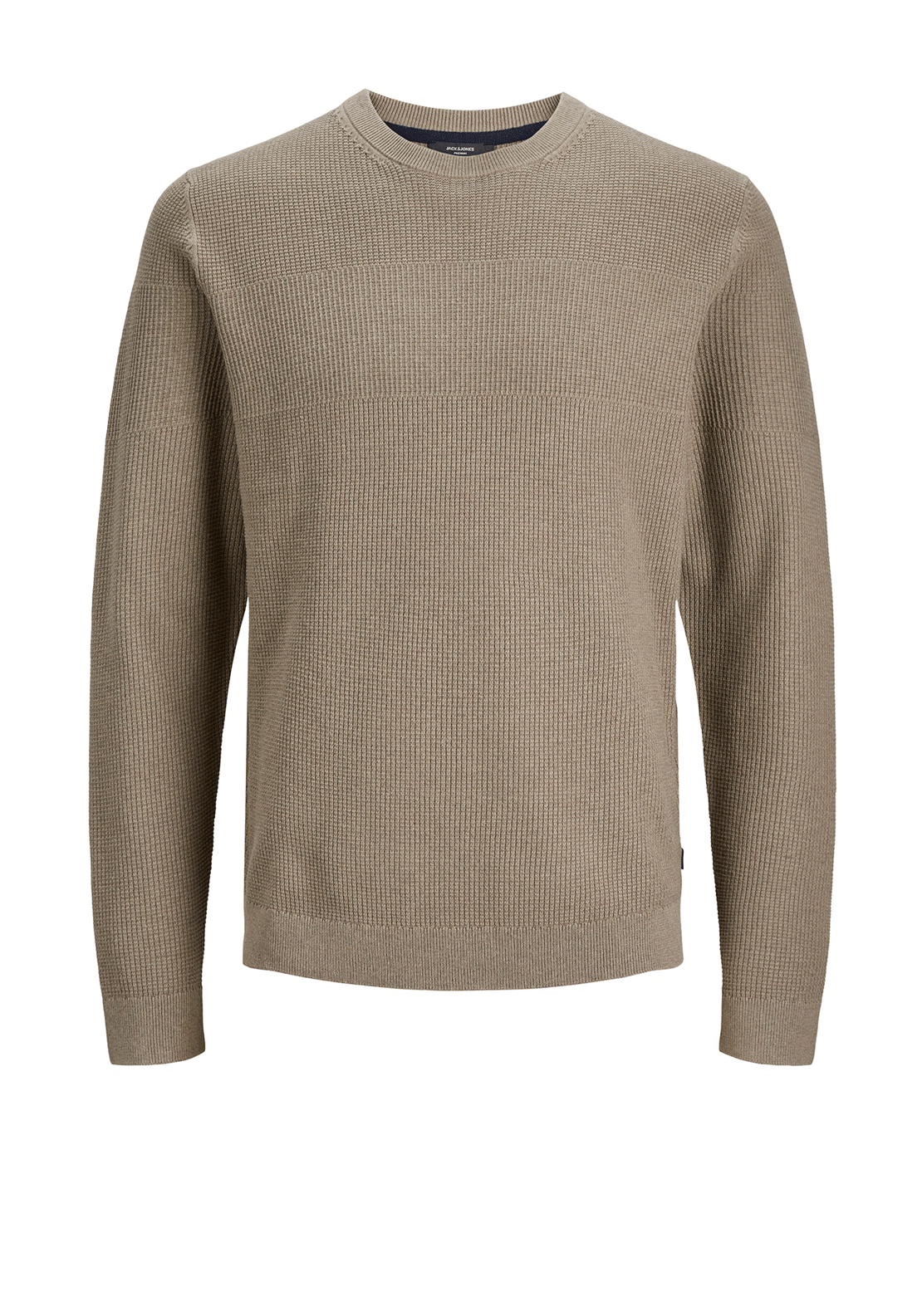 Jack & Jones Arthur Knit Crew Neck Sweater, Brindle - McElhinneys