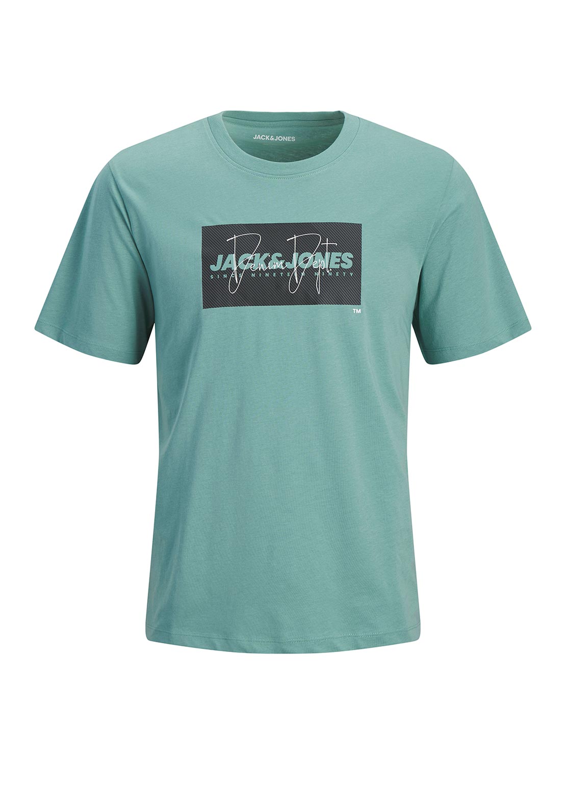 Jack & Jones Boys Cole Print Short Sleeve Tee, Green - McElhinneys