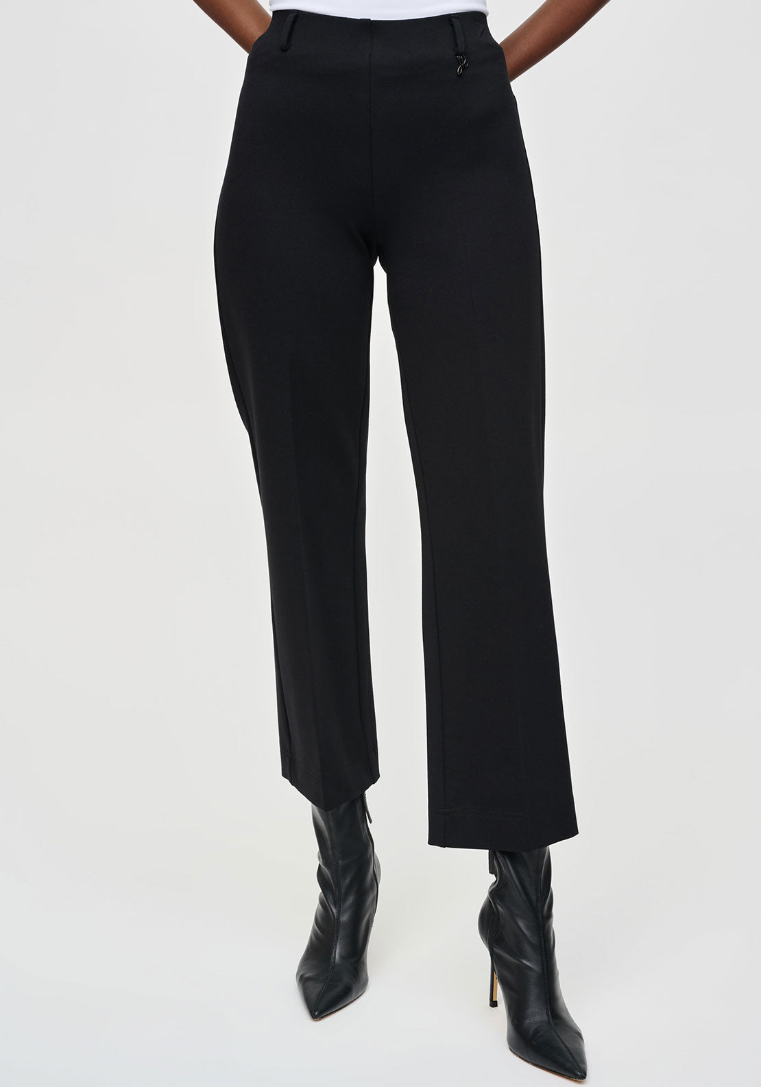 Joseph Ribkoff Heavy Jersey Knit Straight Trousers, Black - McElhinneys