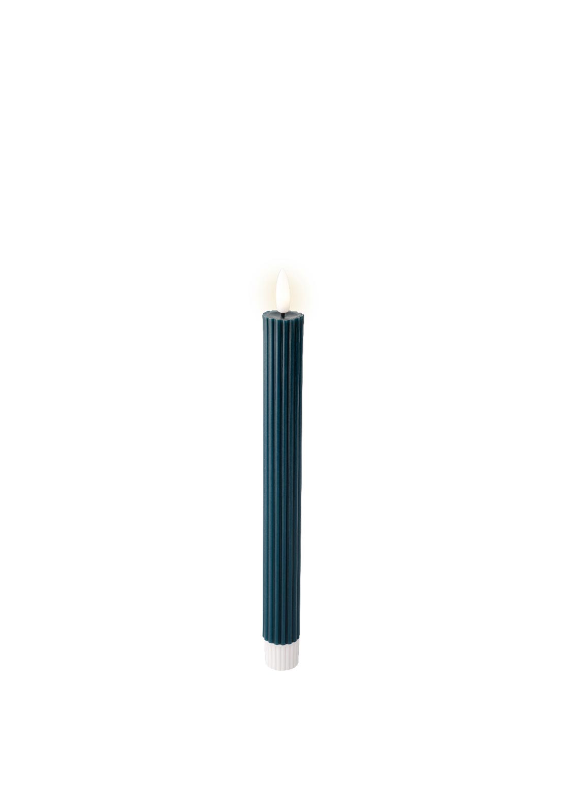 Kaemingk LED Waxed Carved Dinner Candle, Navy Blue - McElhinneys