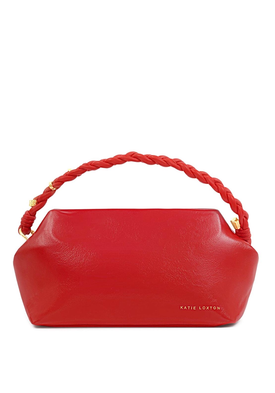 Katie Loxton Arden Braided Top Handle Grab Bag, Red - McElhinneys