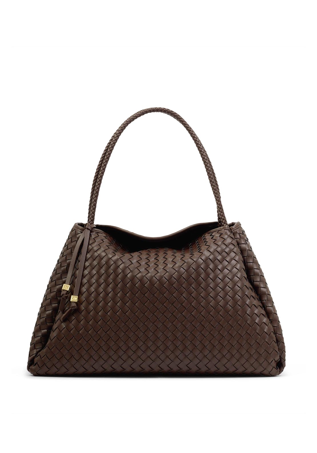 Katie Loxton Nova Hand Woven Large Shoulder Bag, Brown - McElhinneys