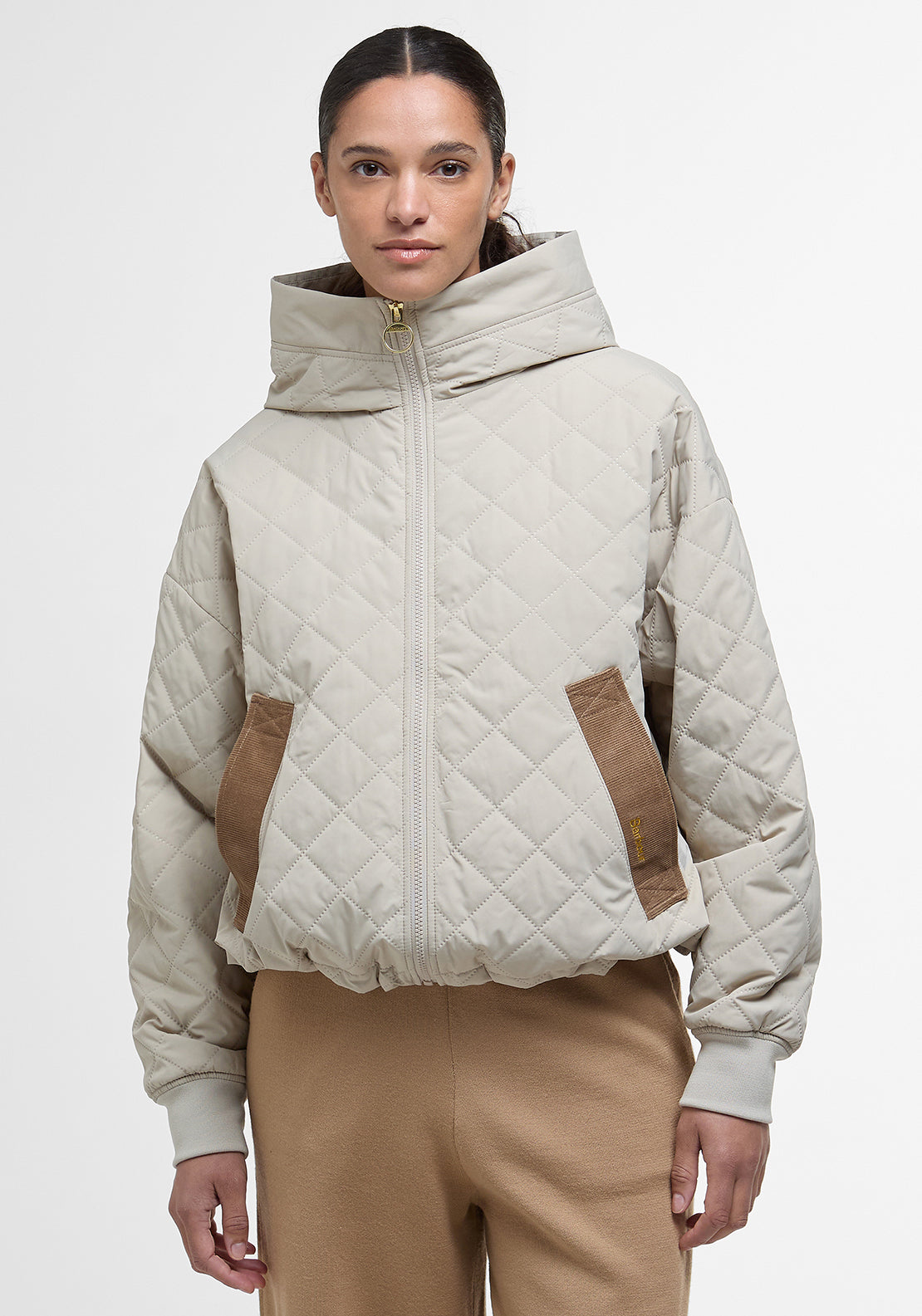Barbour Maddy Quilted Jacket, Beige - McElhinneys
