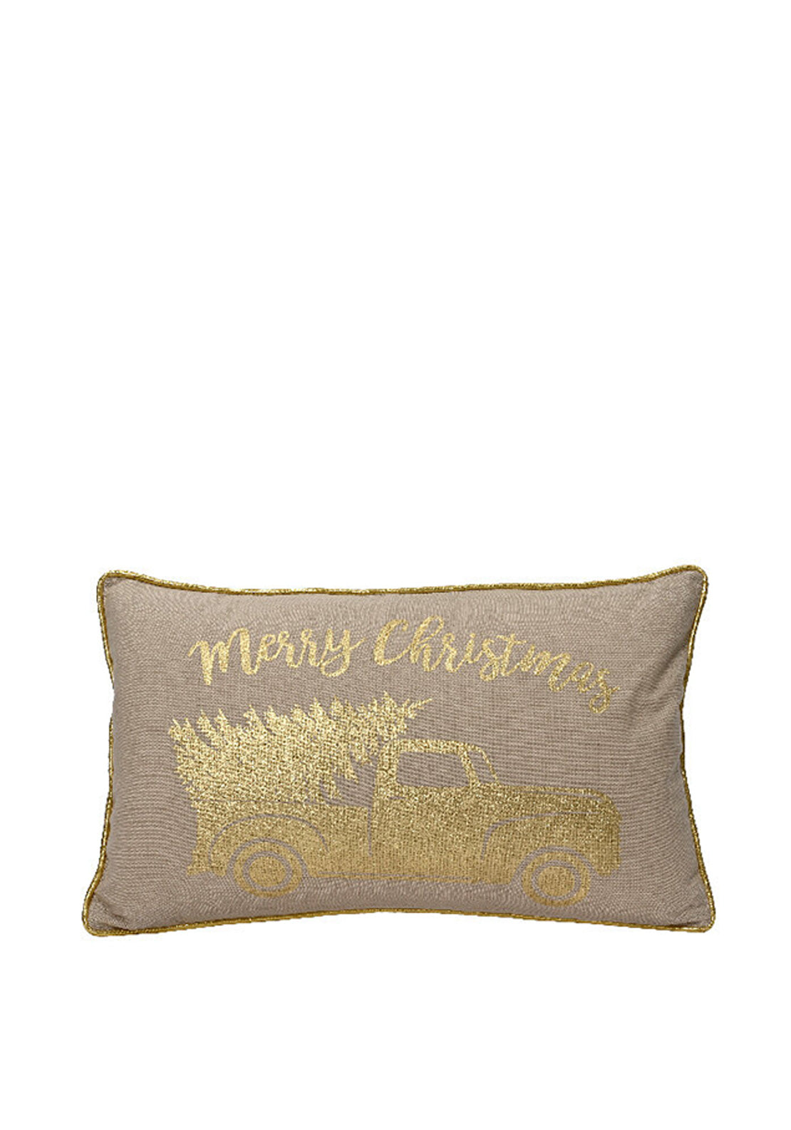 Kaemingk Home Textile by Decoris Merry Christmas Cushion, Sand ...