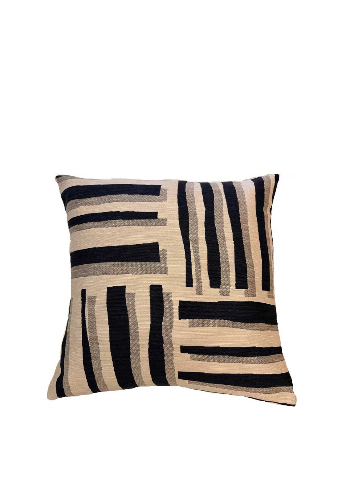 Malini Pattan Abstract Lines Cushion 50 x 50cm, Navy - McElhinneys