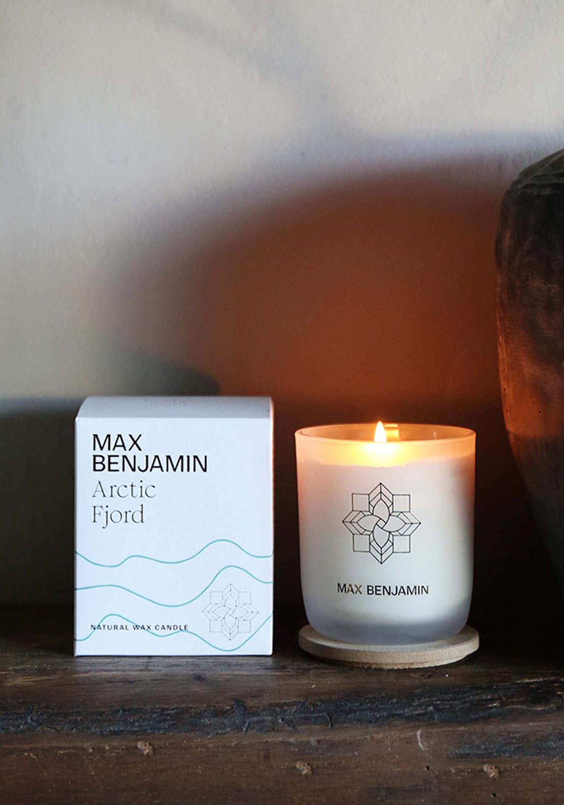 Max Benjamin Arctic Fjord Natural Wax Candle - McElhinneys