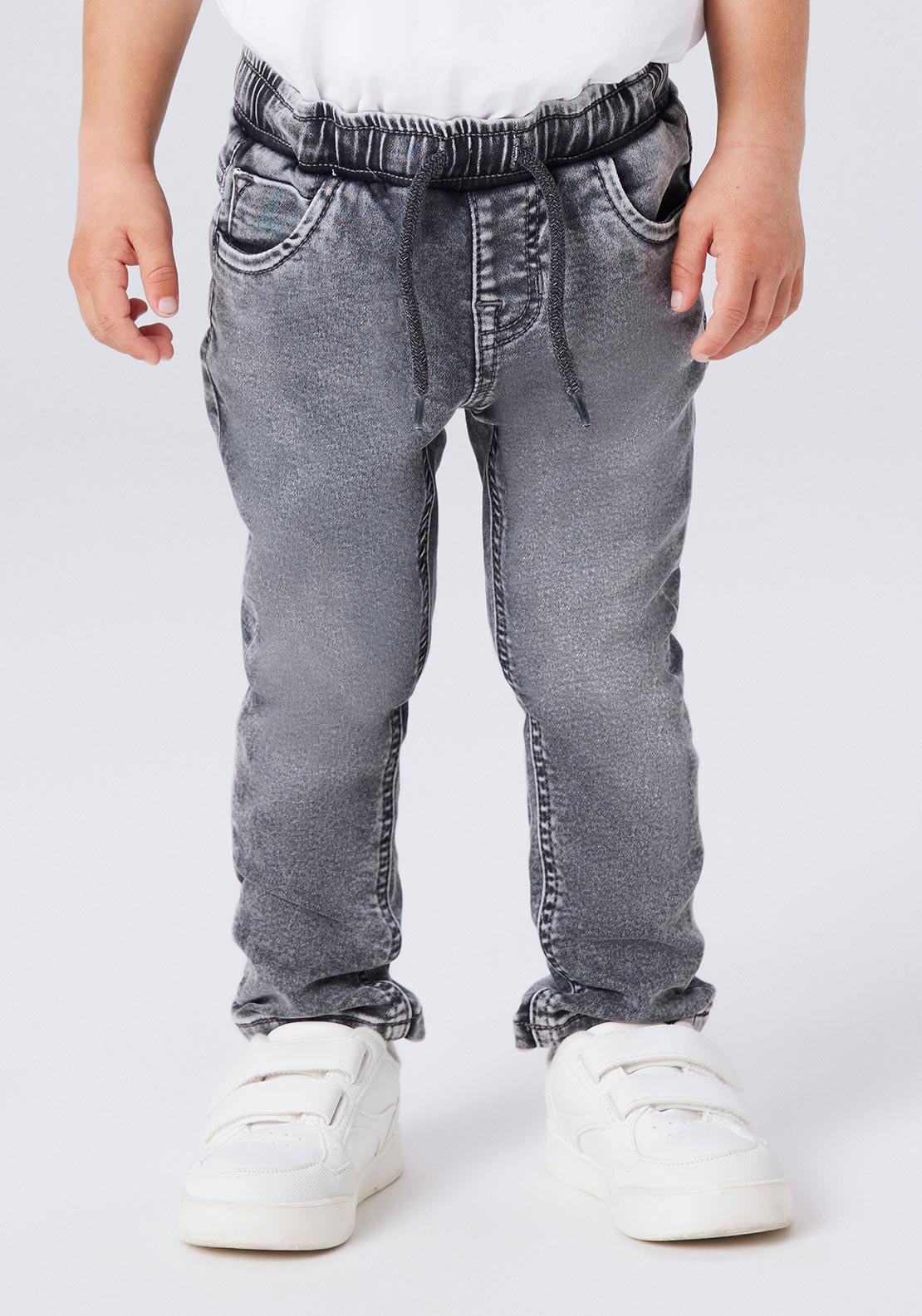 Name It Mini Boy Ryan Slim Elasticated Waist Jean, Grey - McElhinneys