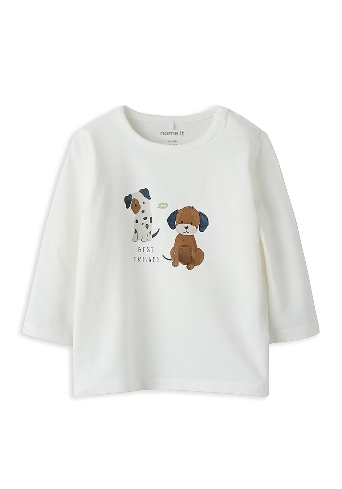 Name It Baby Boy Tokan Long Sleeve Top, Off White - McElhinneys
