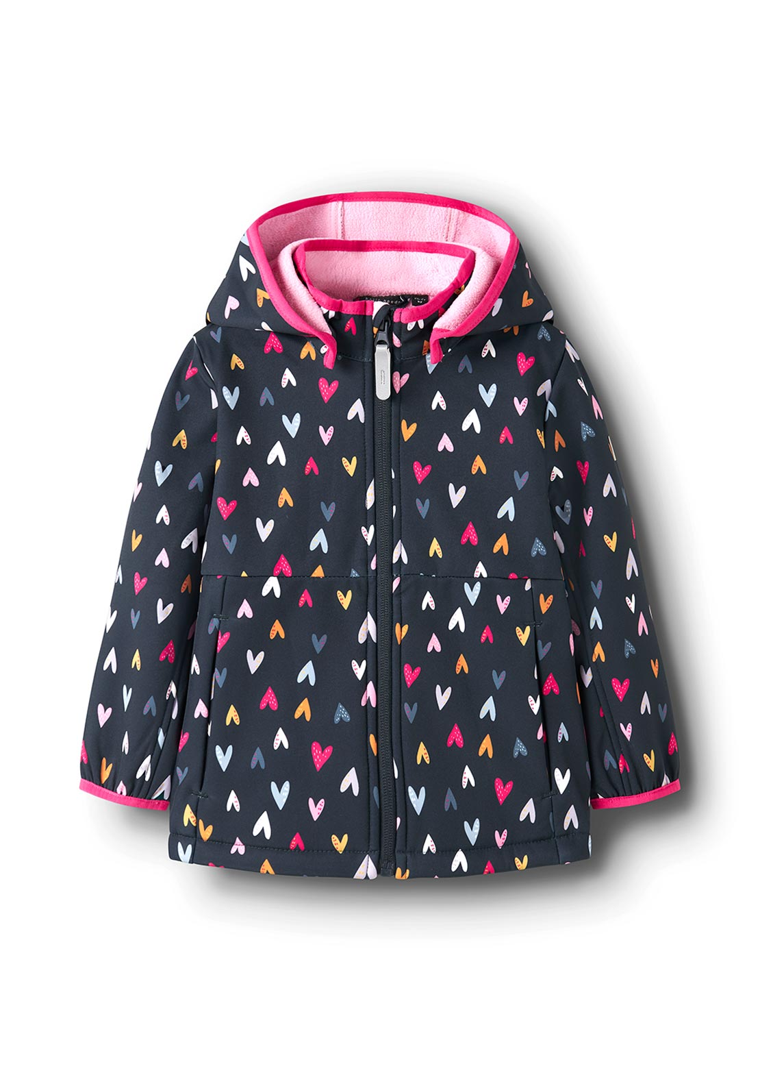 Name It Mini Girl Malta Softshell Waterproof Jacket, Navy - McElhinneys